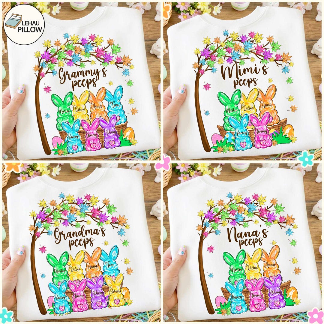 Custom Grandma's Bunny Easter PNG: Grandkids Names (digital Download ...