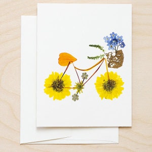 Pressed Flower Art Print of a Bicycle - FLOWER PEDALS - Botanical Art ...