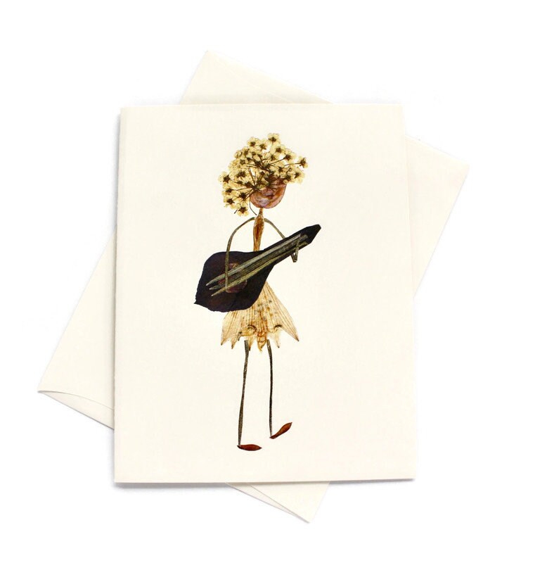 SALE 10 Cards for 10 Dollars Pressed Flower Art Note Card | Etsy