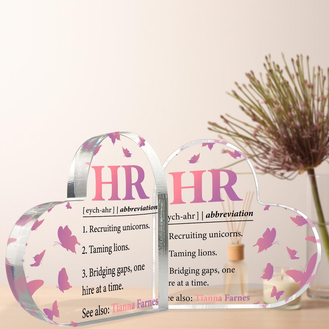 Human Resource Thank You Heart Acrylic Plaque, Human Resource ...