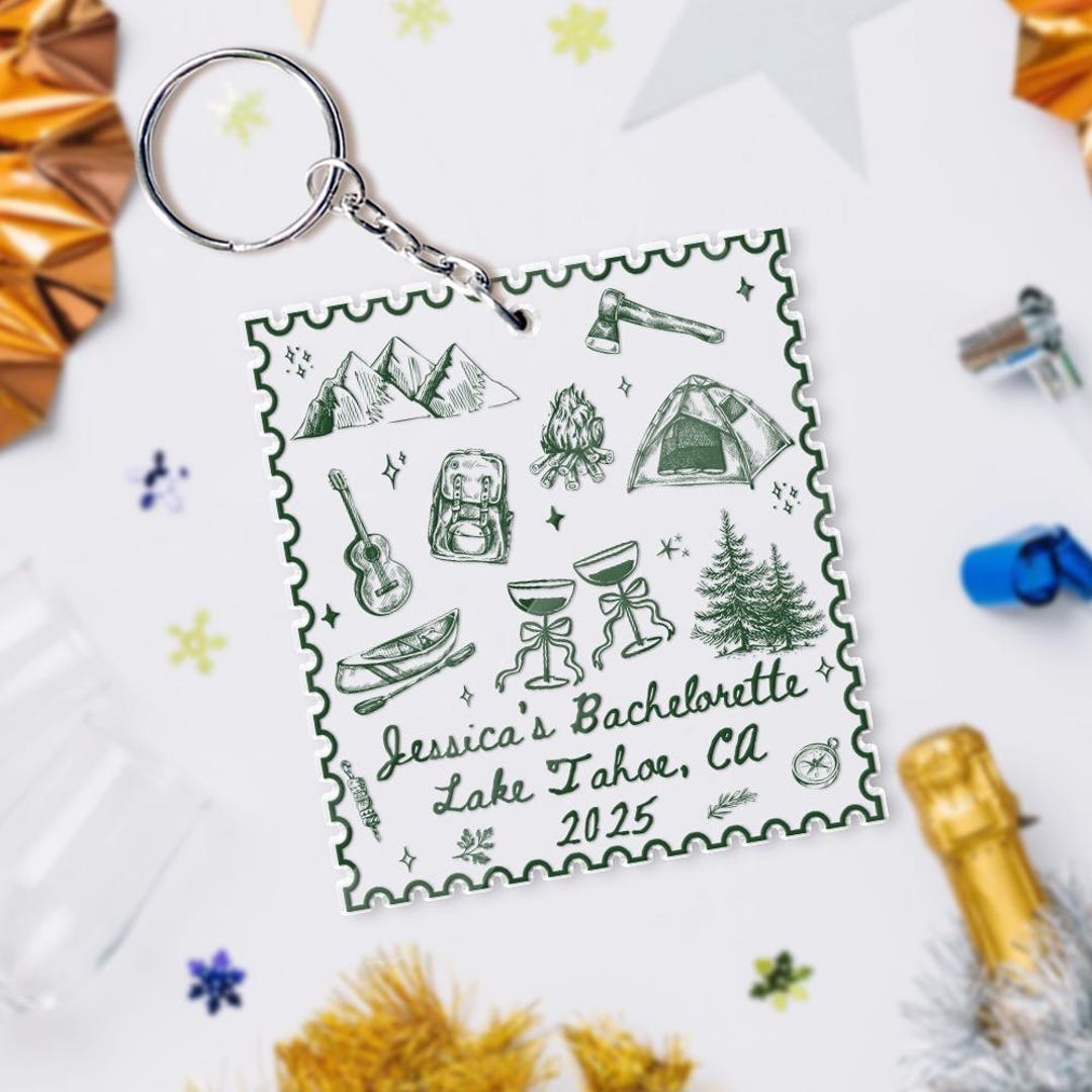 Personalized Bachelorette Camp Keychain: Custom Bridal Shower Gift - Etsy