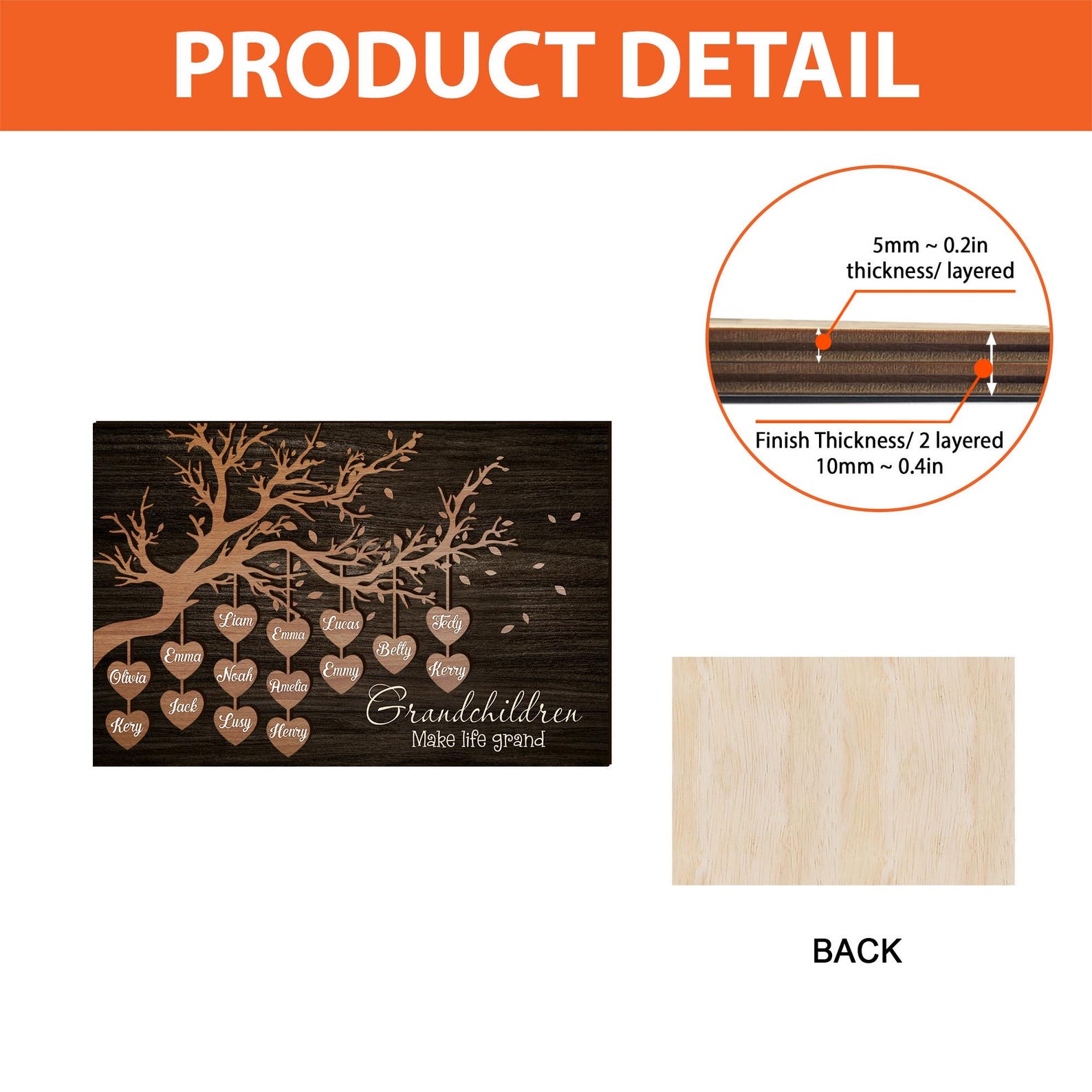 Personalized Grandma Family Tree Wooden Sign, Gift for Grandma Mother's ...