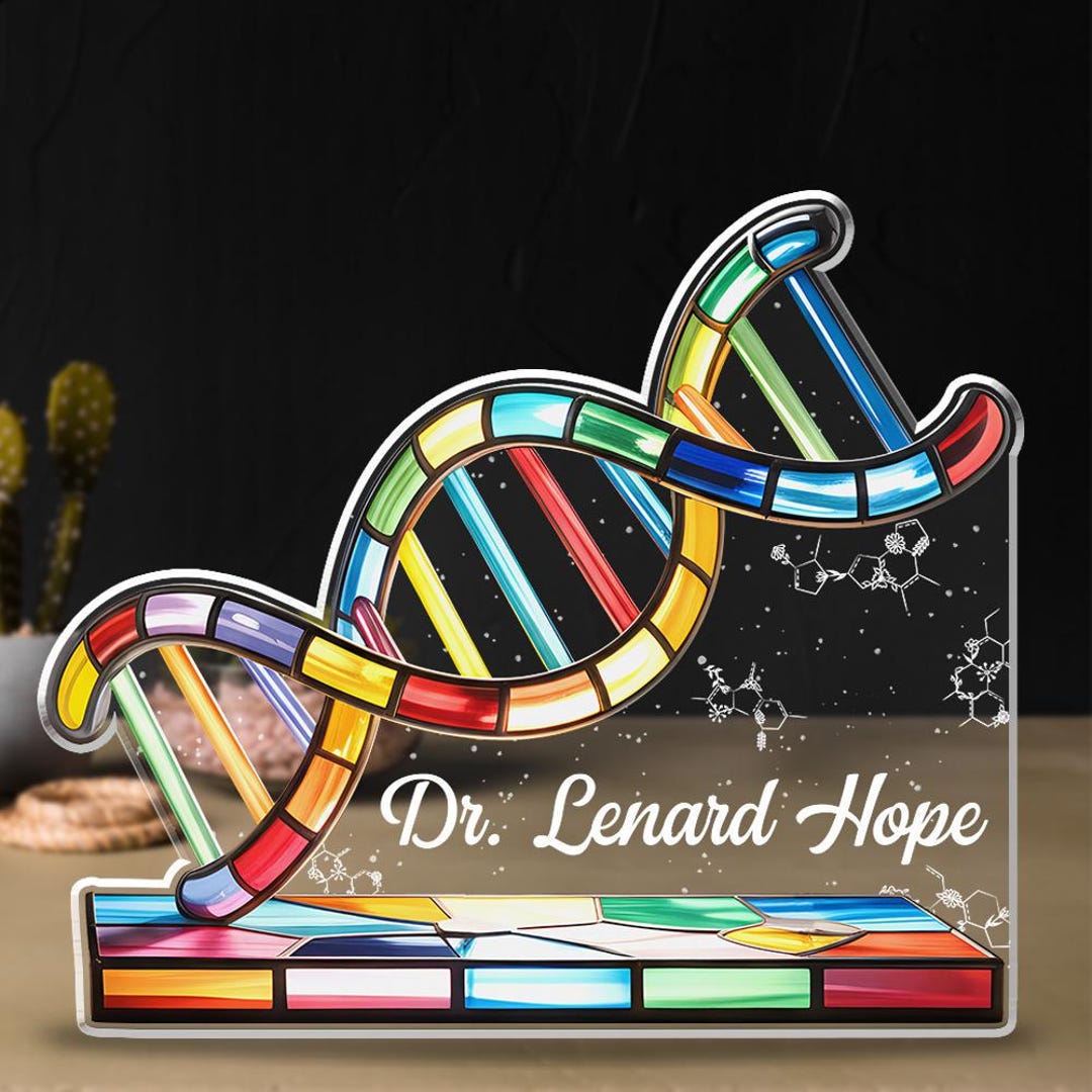 Personalized DNA Acrylic Block, Custom Shape Science Gift, Geneticist ...