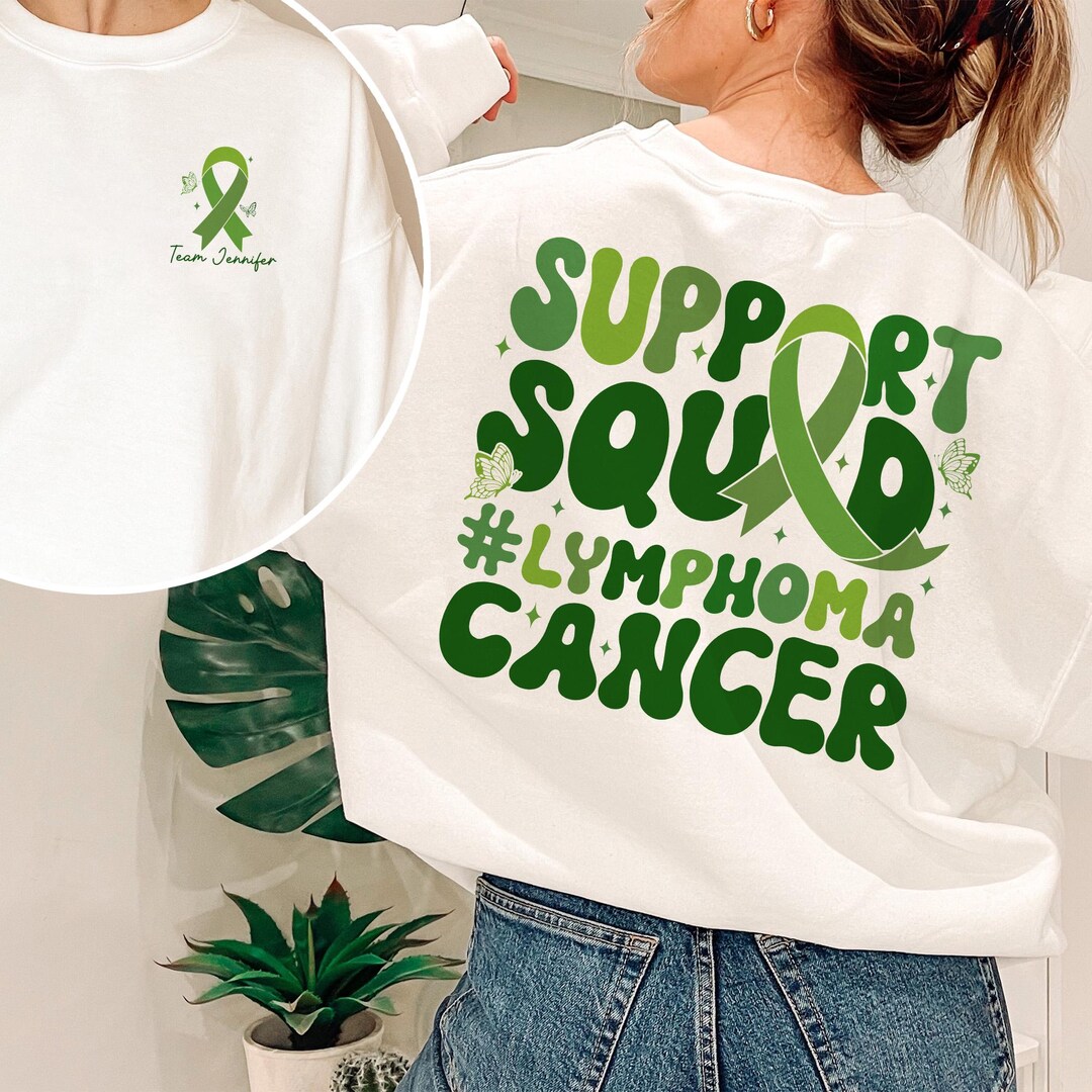 Lymphoma Cancer Awareness Shirt, Green Ribbon Shirt, Lymphoma Cancer ...
