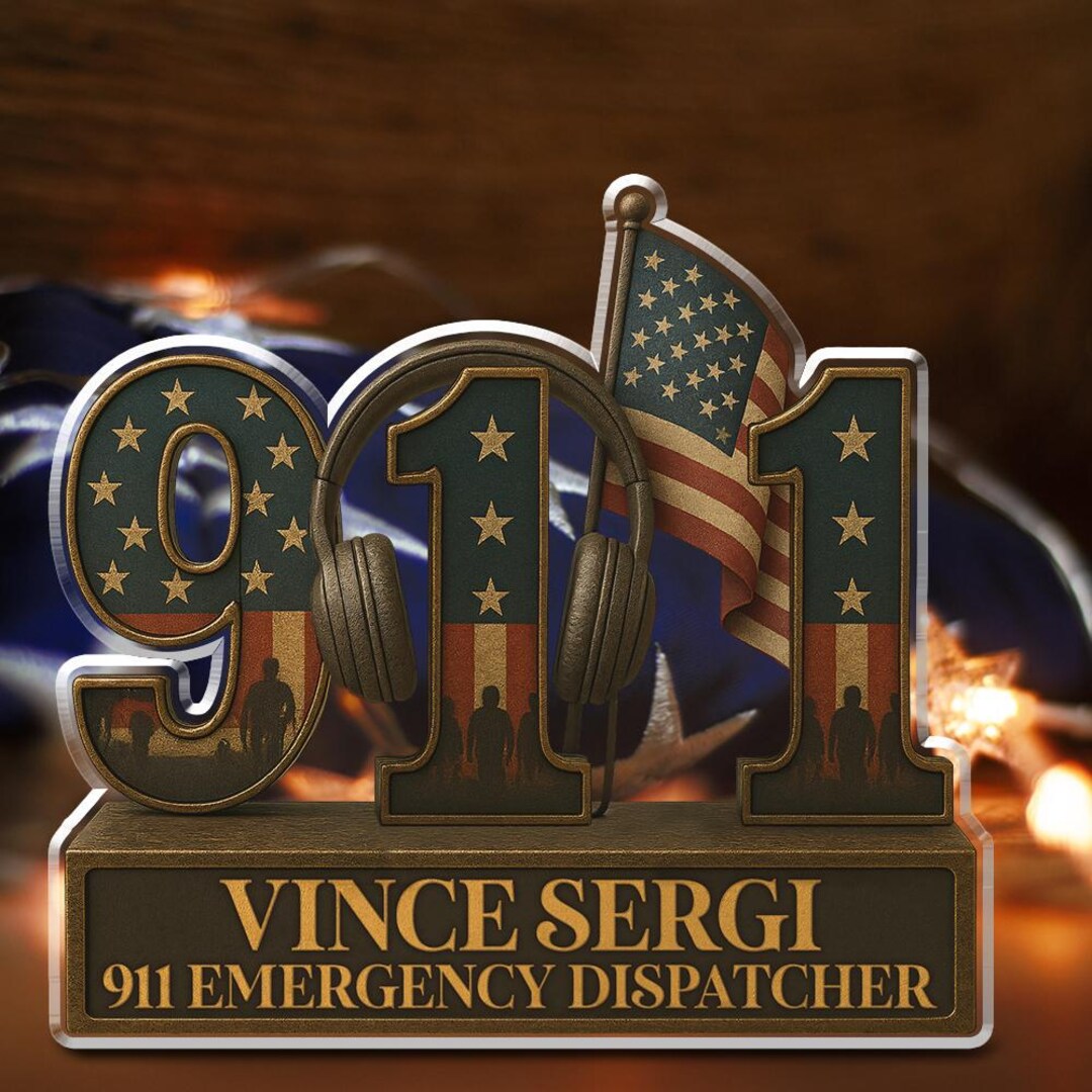 Custom 911 Dispatcher Engraved Plaque Sign, Dispatcher Acrylic Plaque ...