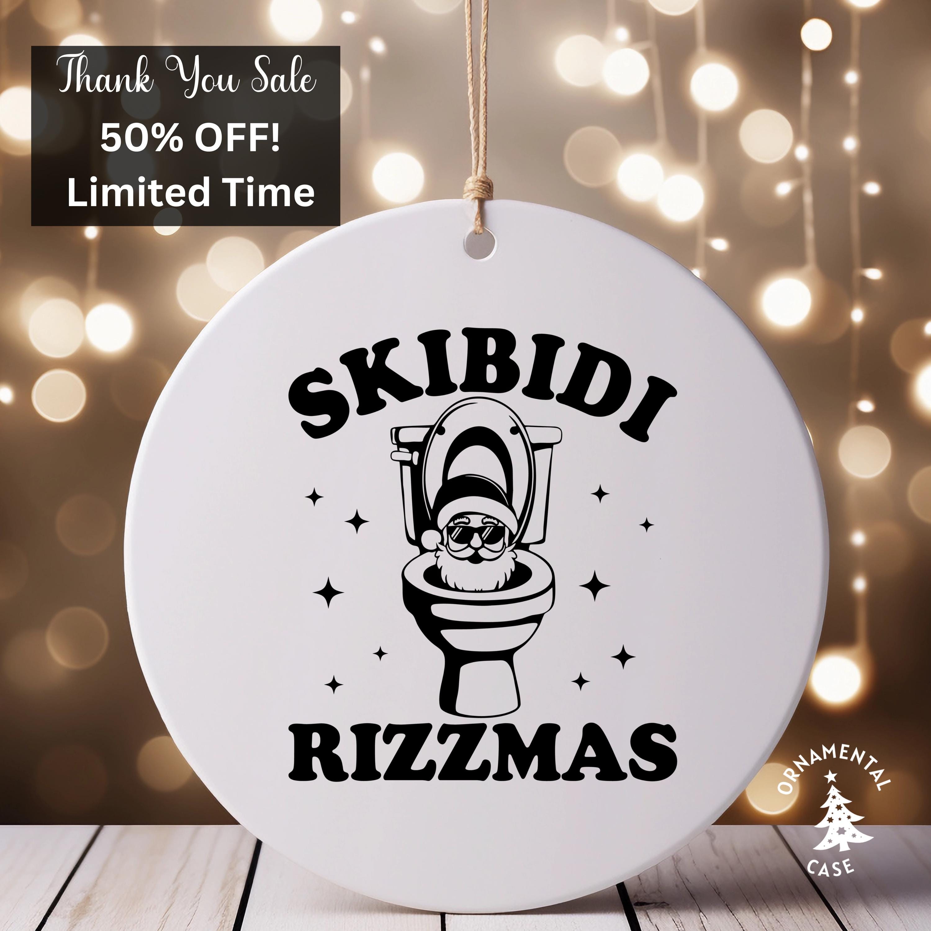 Skibidi Rizzmas Teenage Ornament 2024, Funny Meme Christmas Ornament ...