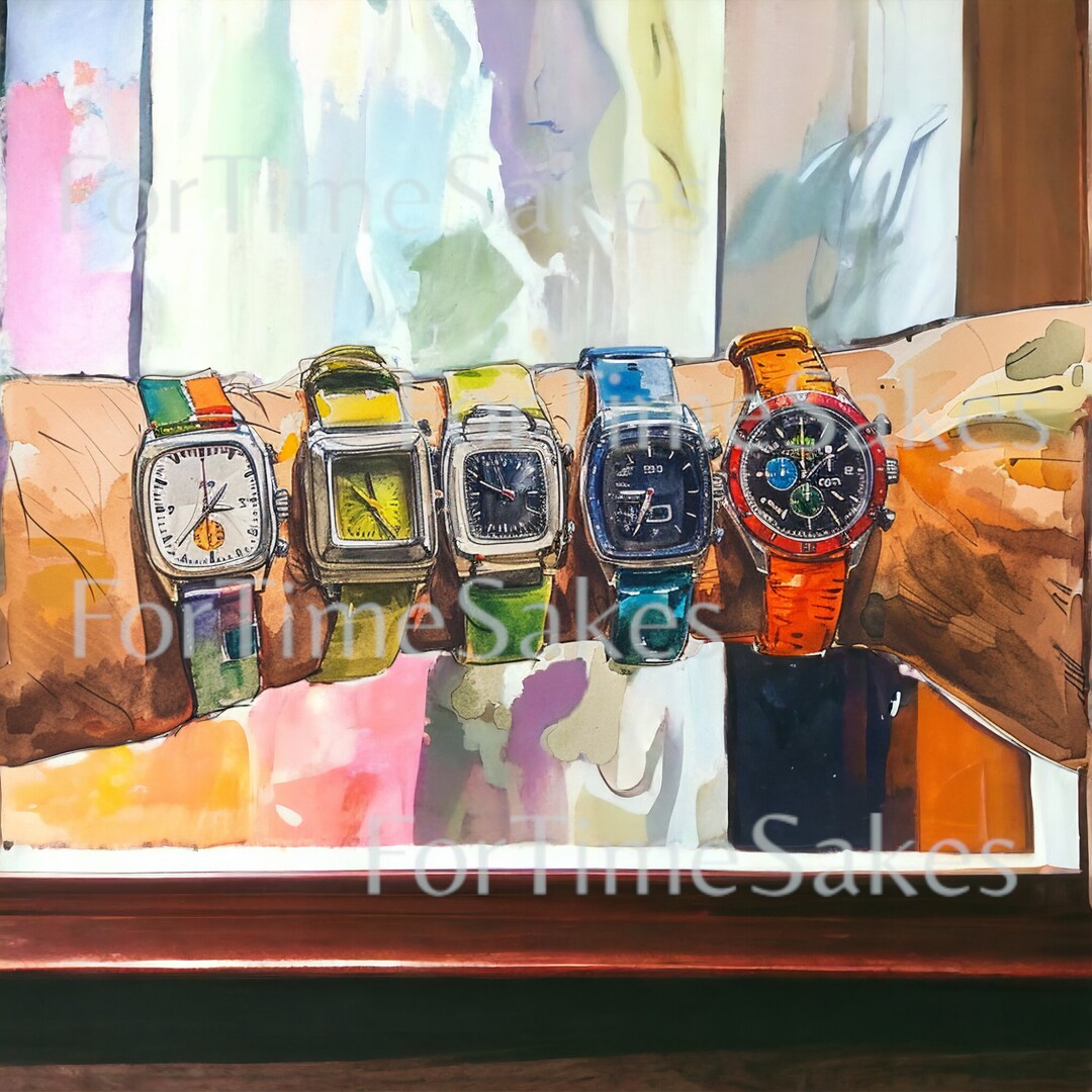Watercolor Sketch Original: "emotions Over Time" | Hand and Arm Wearing ...