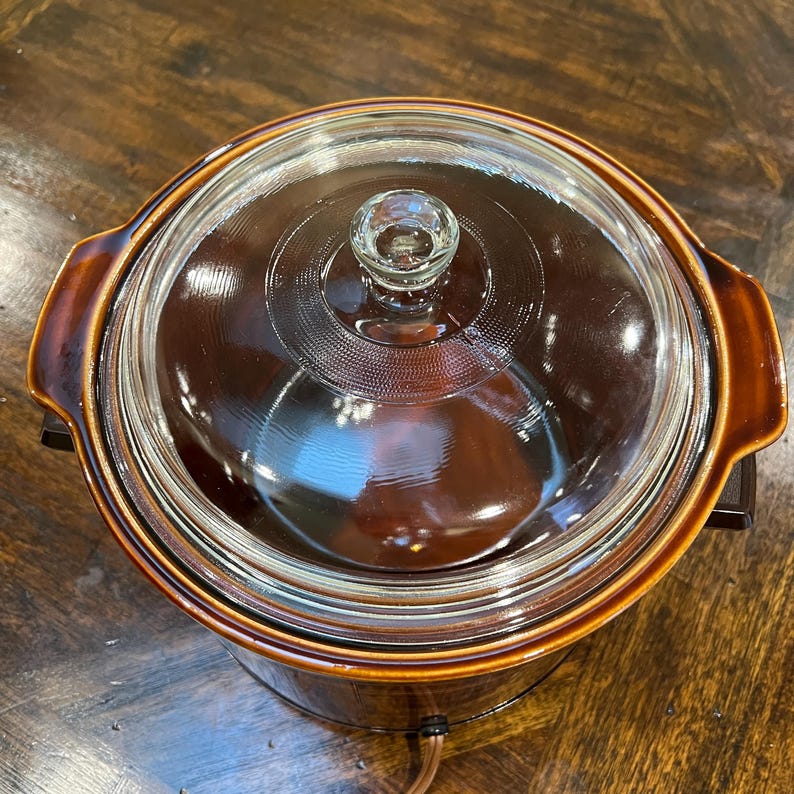 1970s Crockery Chef Electric Slow Cooker Crock Pot 3 Qt (96 Oz) Faux ...