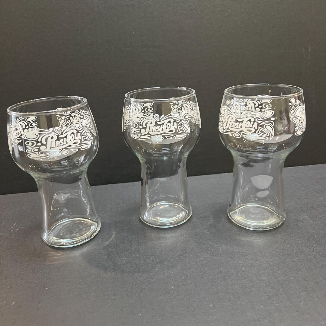 Vintage Pepsi Cola Soda Glasses Bell Shape - Set of 3 - Etsy