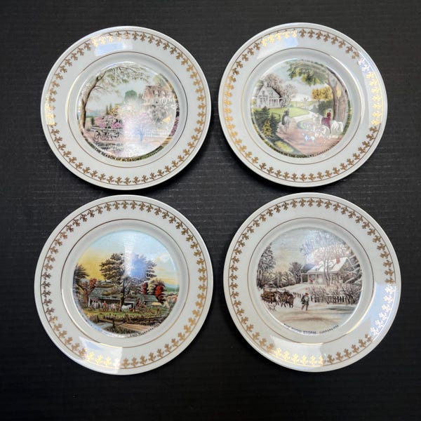 Four Seasons Plate - Etsy