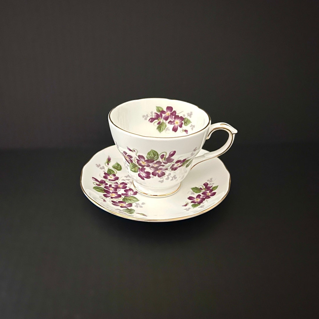 Vintage Dutchess Bone China Tea Cup and Saucer "violetta" Pattern No ...