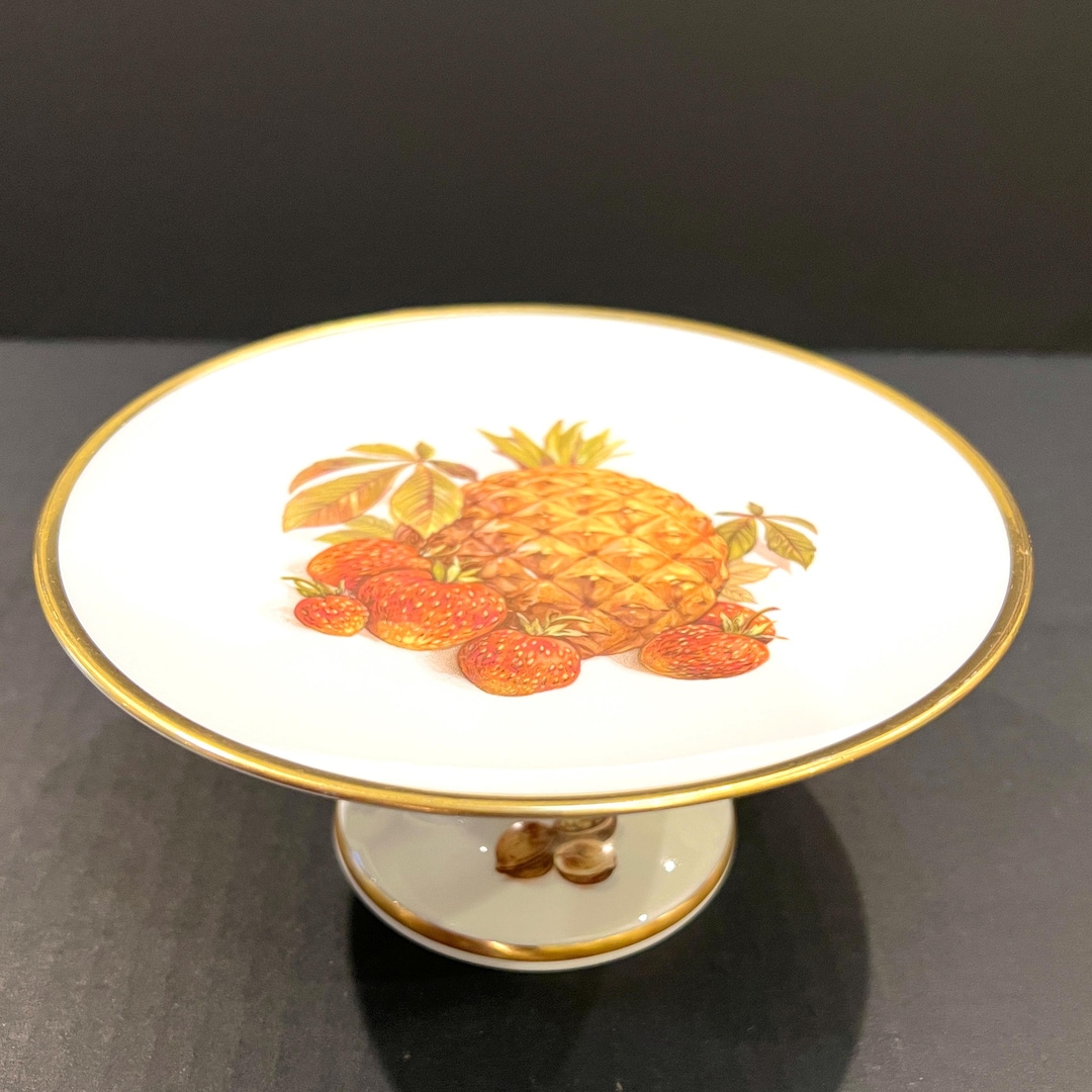 Shumann Arzberg Bavaria Golden Crown E&R 1886 Cake Stand Pedestal ...