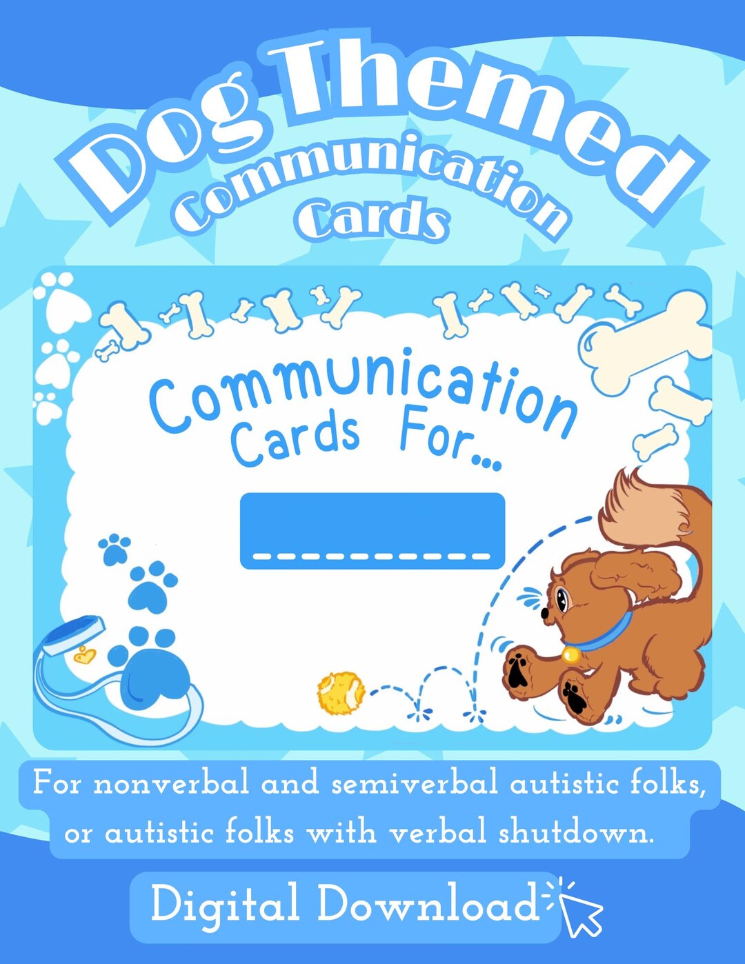 Dog AAC Communication Cards - Autism Nonverbal Nonspeaking ...