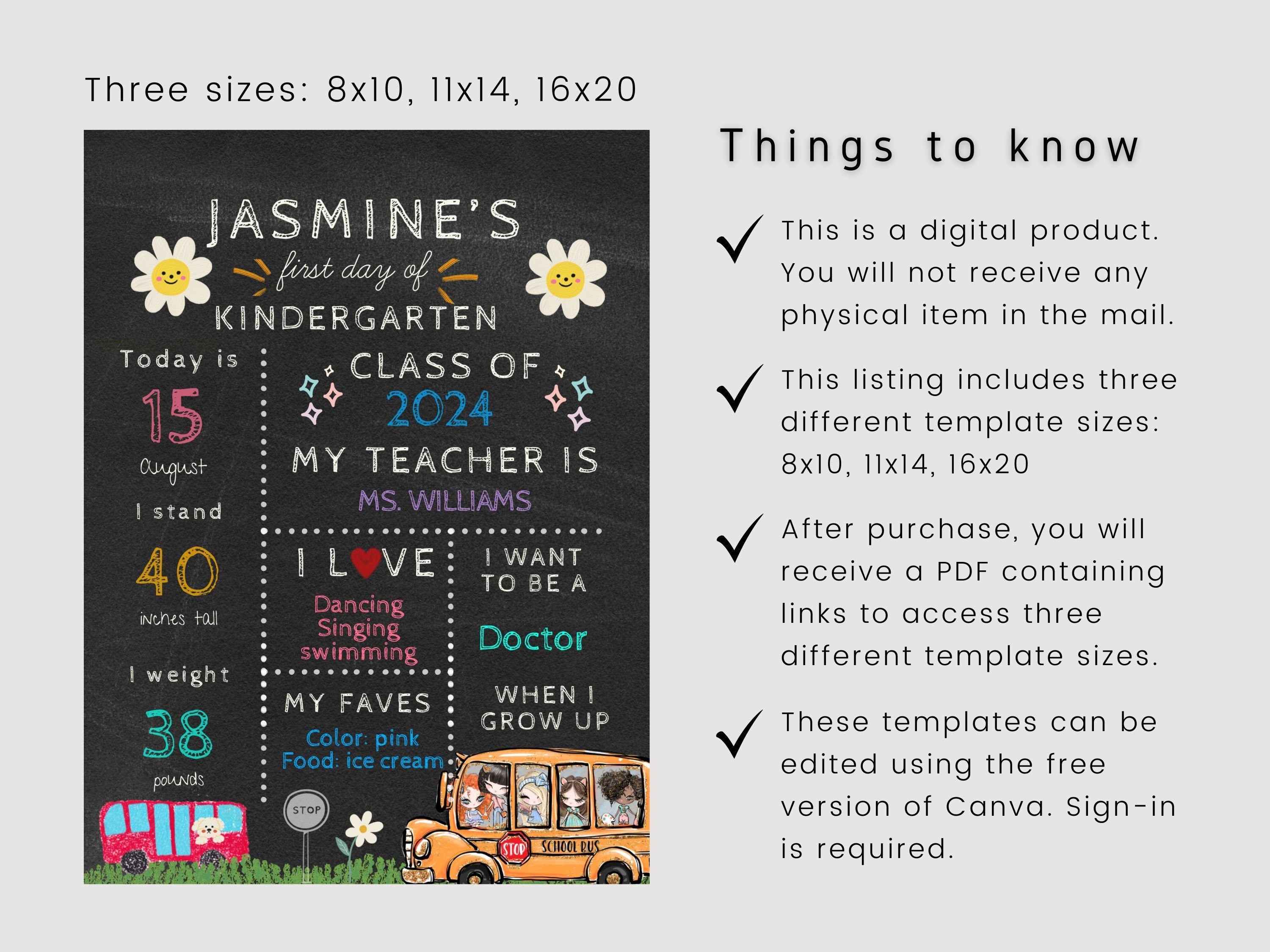 First Day of School Sign Printable, Editable 1st Day of School ...