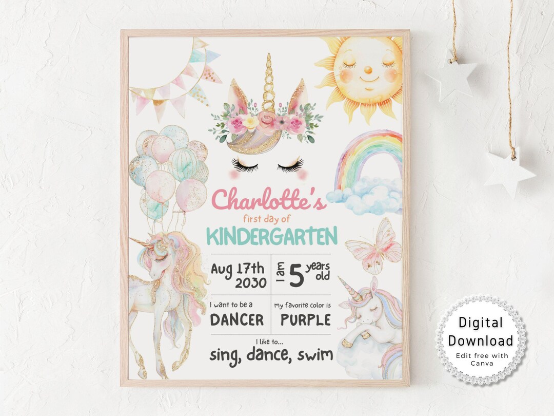 Editable First Day of School Sign | 1st Day of School Printable ...