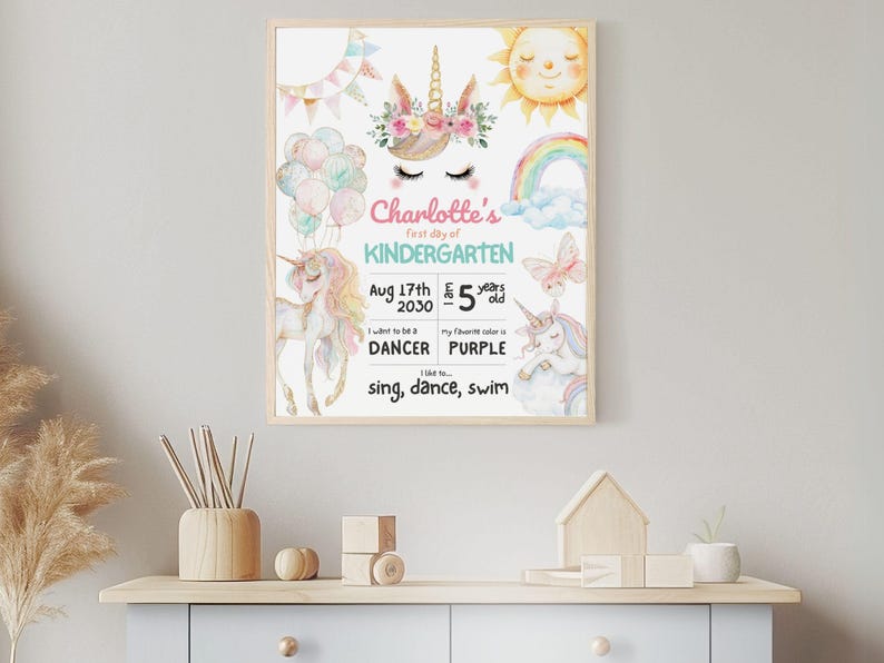 Editable First Day of School Sign | 1st Day of School Printable ...