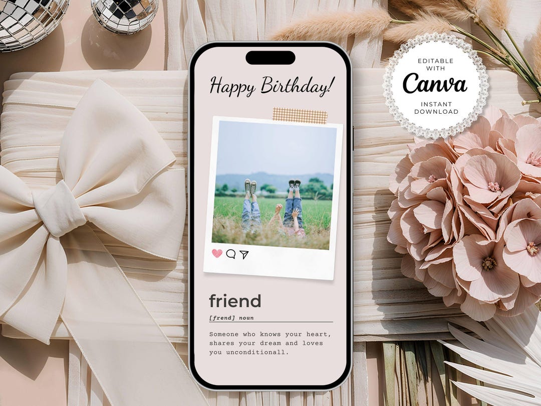 Animated Birthday E-card, Custom Photo Card Video, Customizable Photo ...