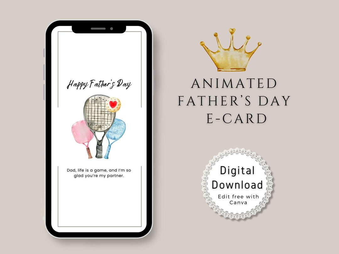 Animated Father’s Day E-card, Funny Fathers Day Card Video Custom ...