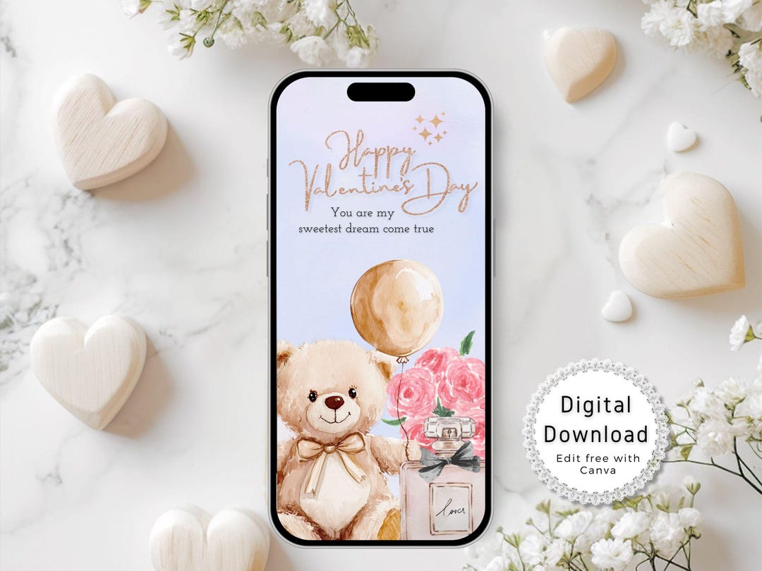 Animated Valentine’s Day Card, Digital Valentine’s Day Card, Valentine ...