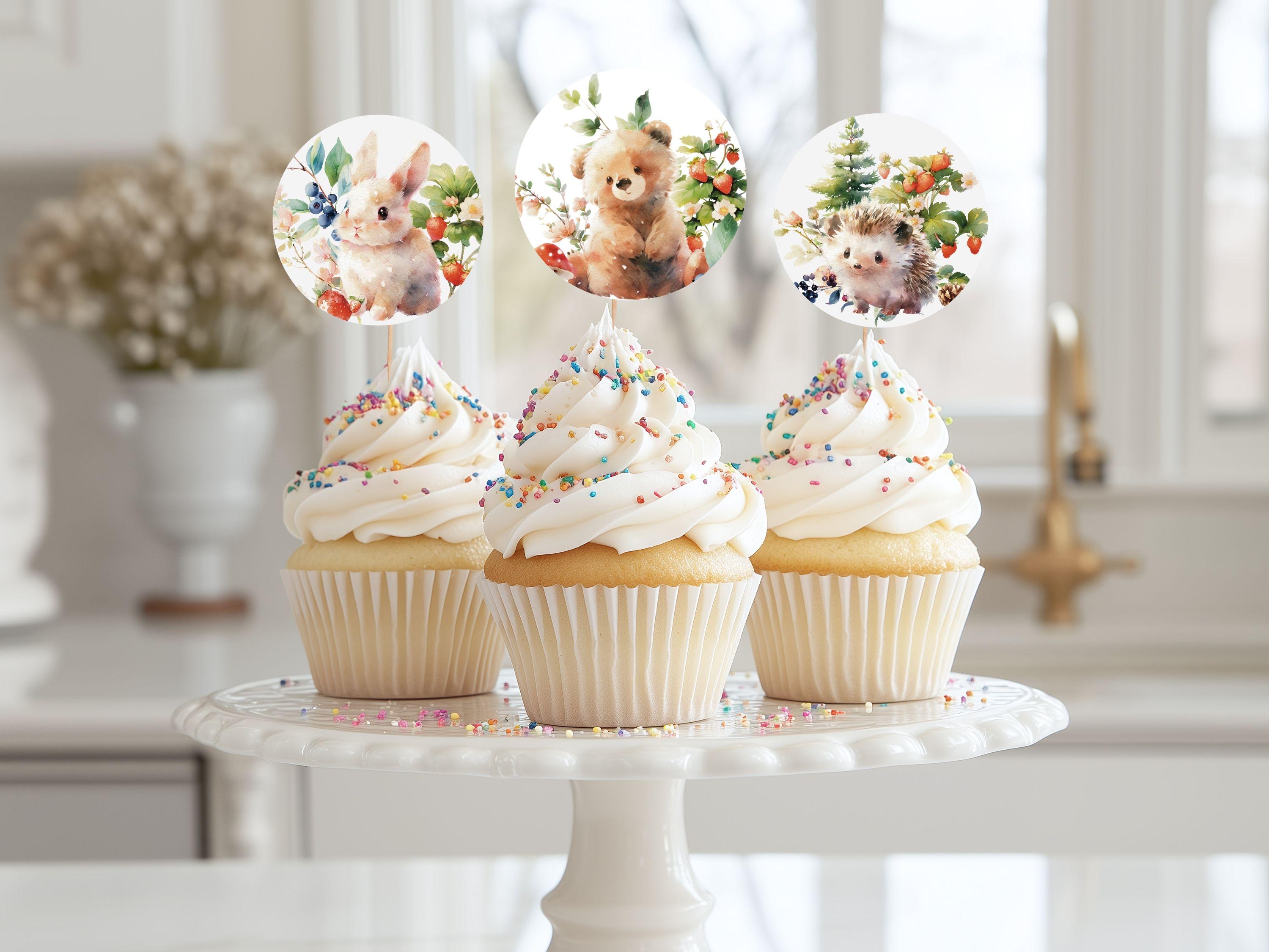 Printable Woodland Cupcake Toppers, Woodland Birthday Cake Topper ...