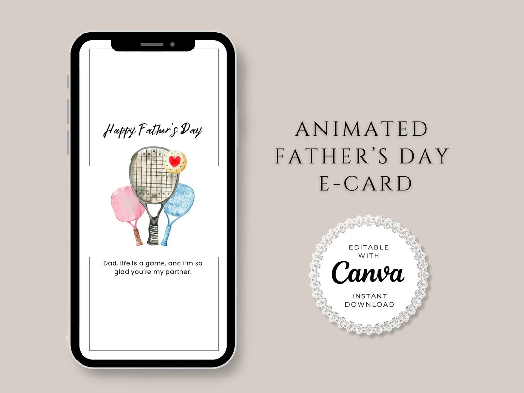 Animated Fathers Day E-card, Funny Fathers Day Card Video Custom ...