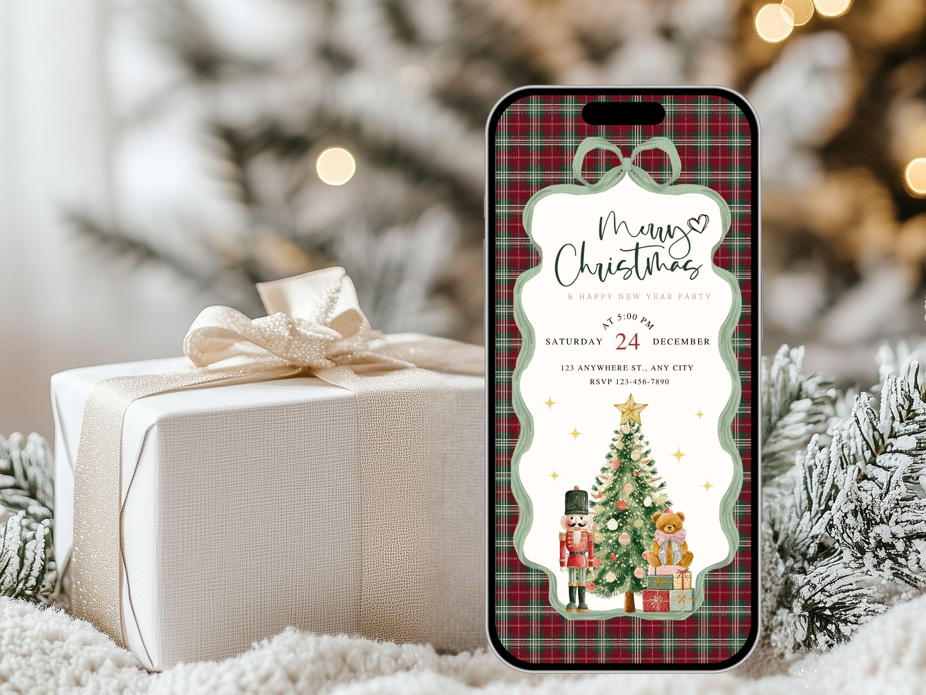 Christmas Party Invitation Printable Template, Digital Christmas ...