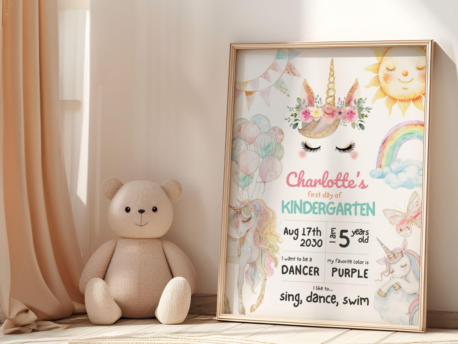 Editable First Day of School Sign | 1st Day of School Printable ...