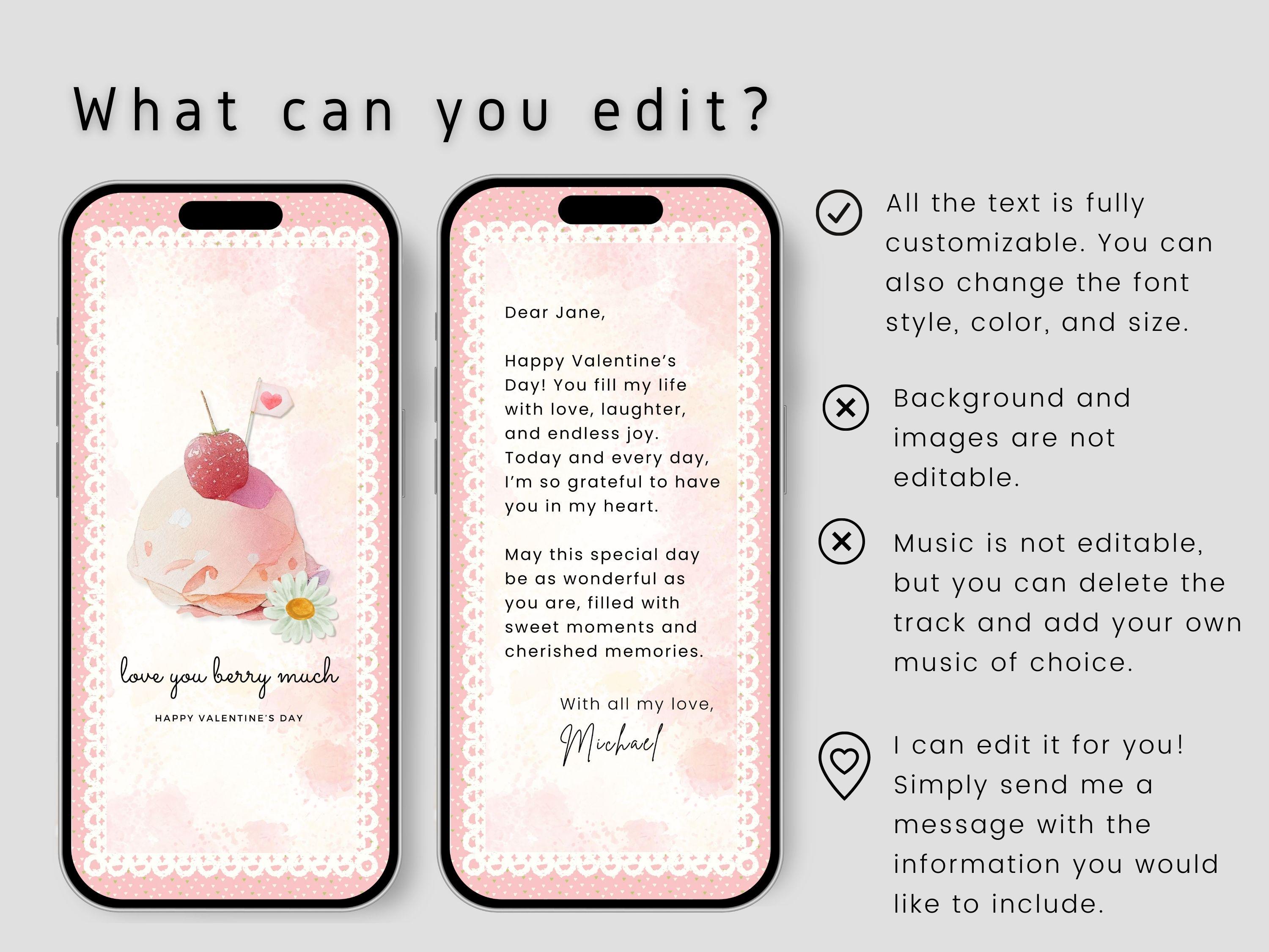 Animated Valentine’s Day Card, Digital Valentine’s Day Card, Valentine ...