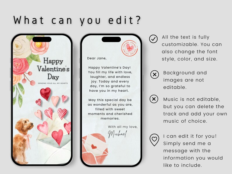 Animated Valentine’s Day Card, Digital Valentine’s Day Card, Valentine ...