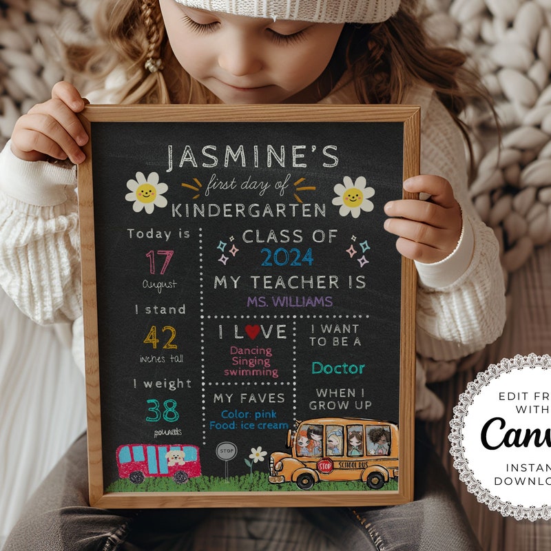 First Day Chalkboard - Etsy