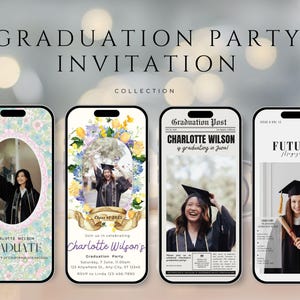Editable Graduation Party Invitation Class of 2025, Printable Grad ...