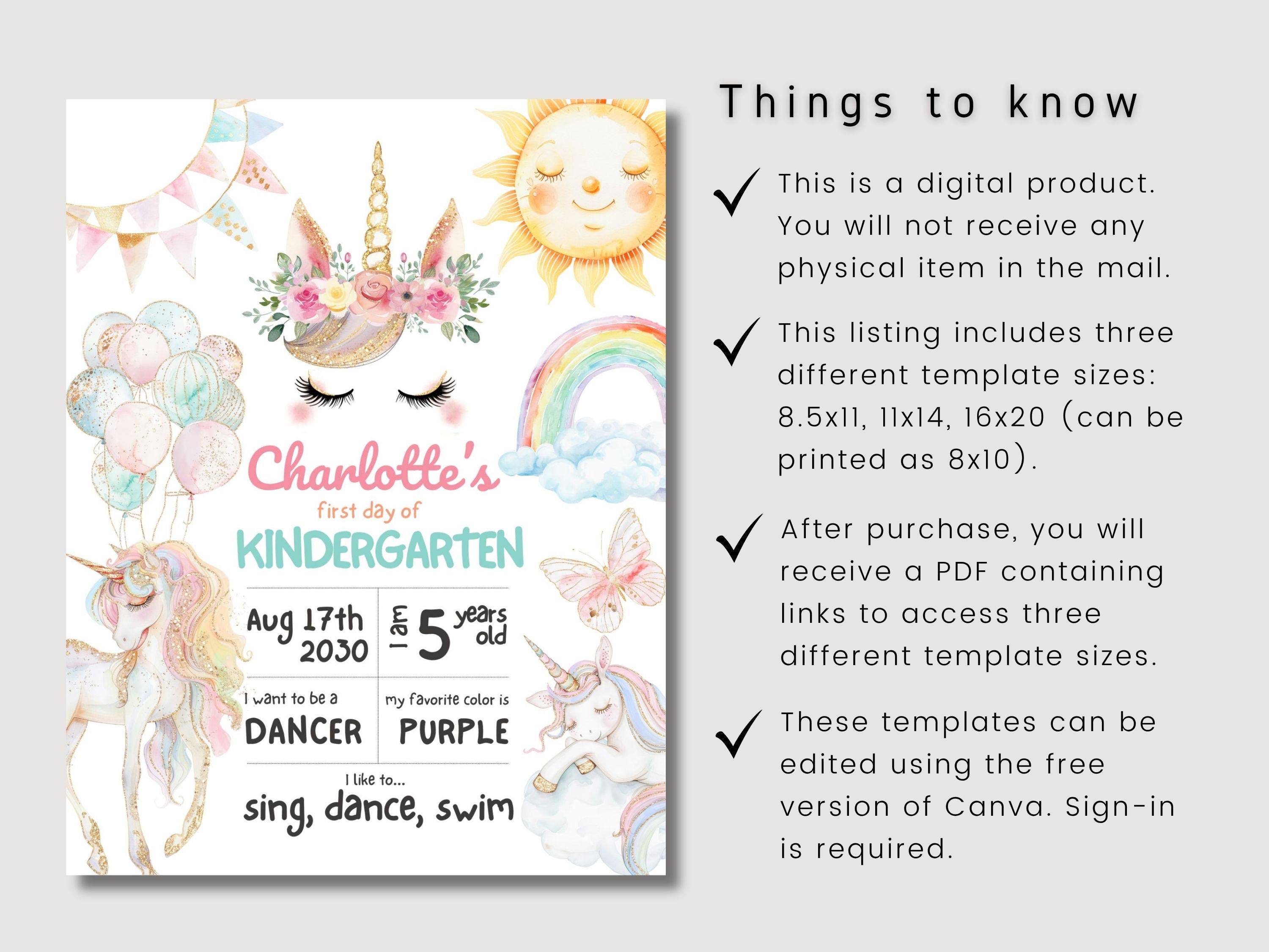 Editable First Day of School Sign | 1st Day of School Printable ...