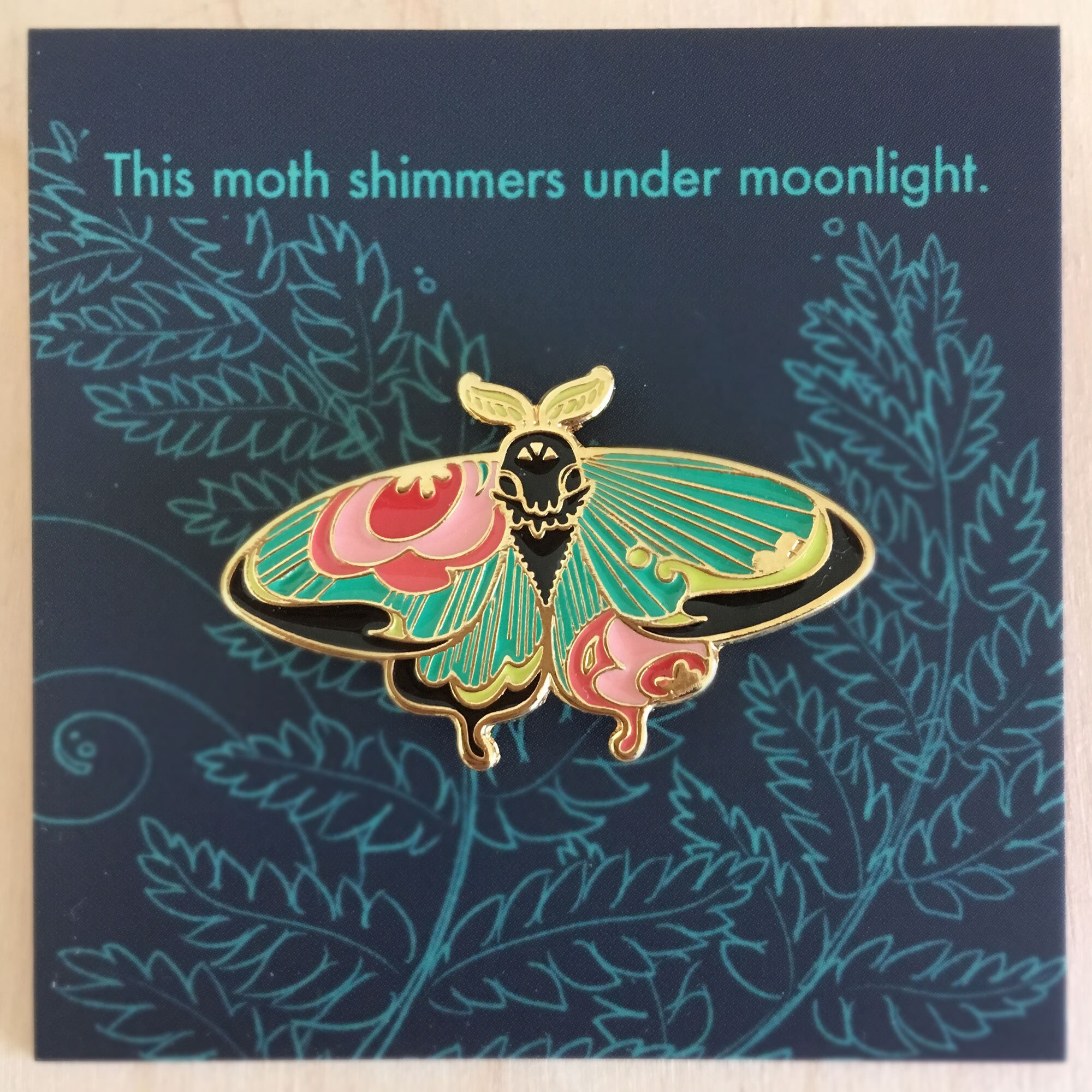 Floral Moth jade Enamel Pin - Etsy Canada