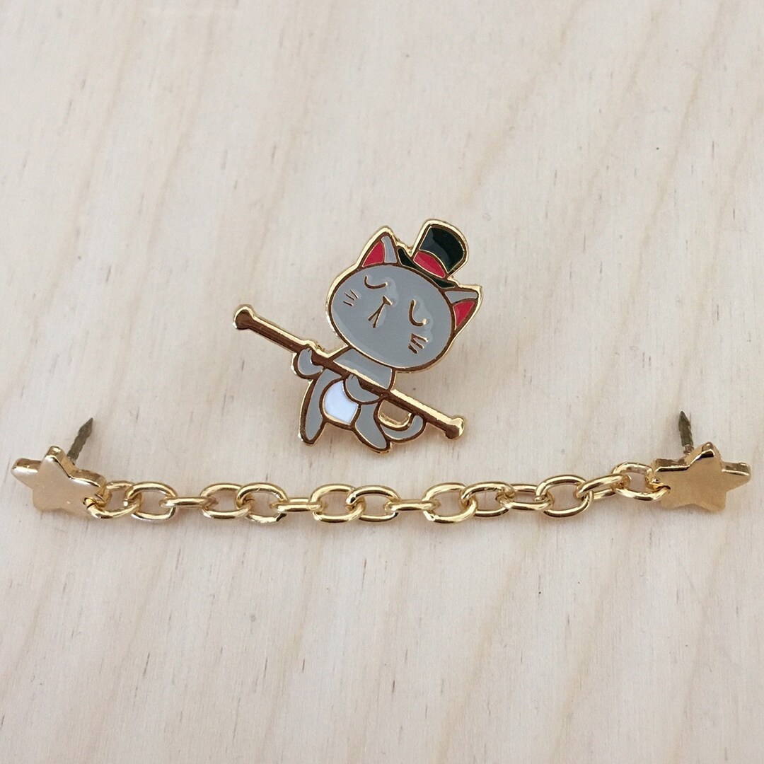 Circus Tightrope Walking Cat - Enamel Pin - Etsy