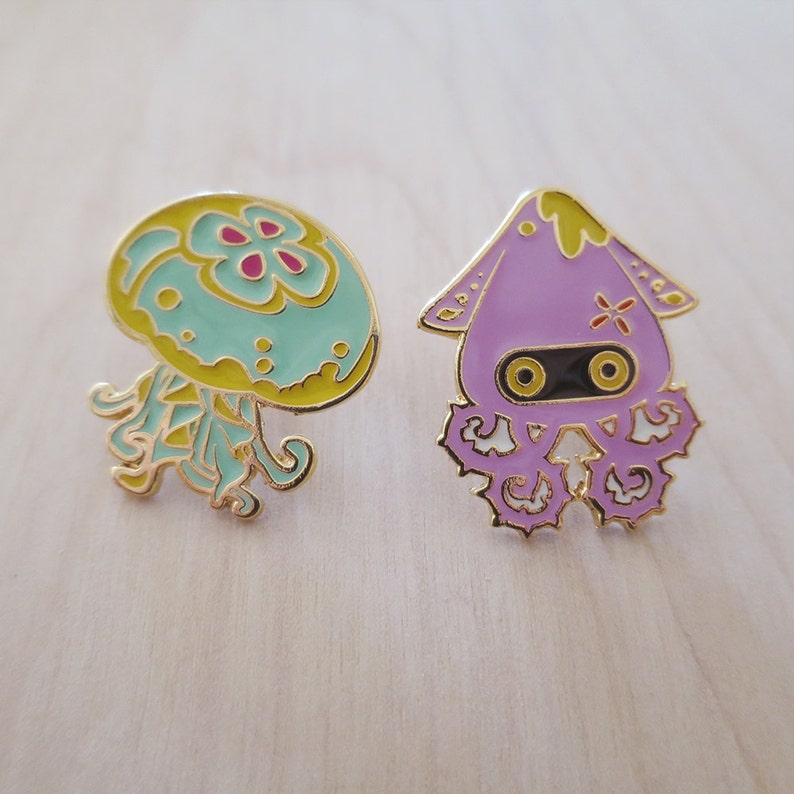 Aquatic - J is for Jellyfish - Enamel Pin - Etsy