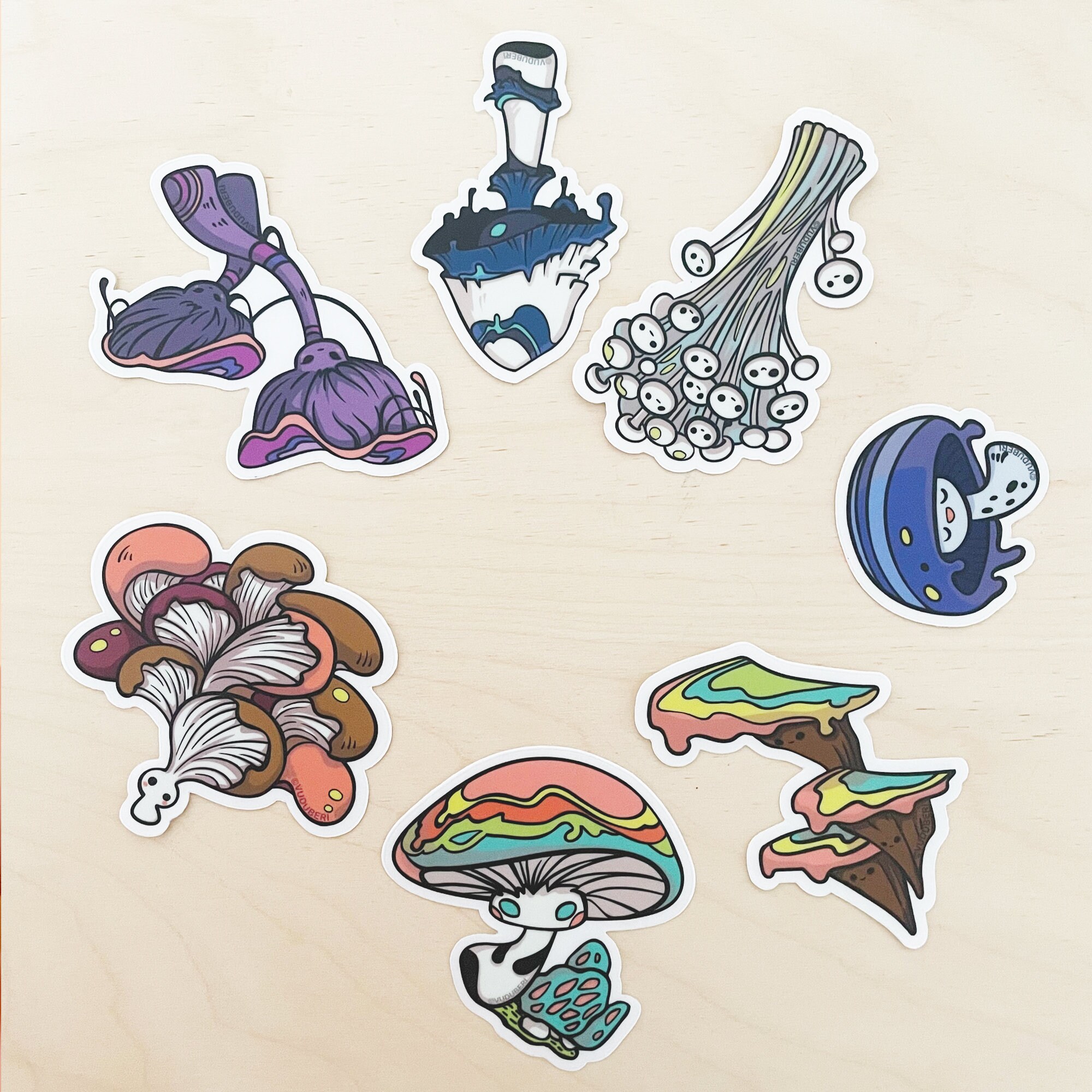 Maitake Mushroom Sprite Transparent Large Vinyl Sticker - Etsy