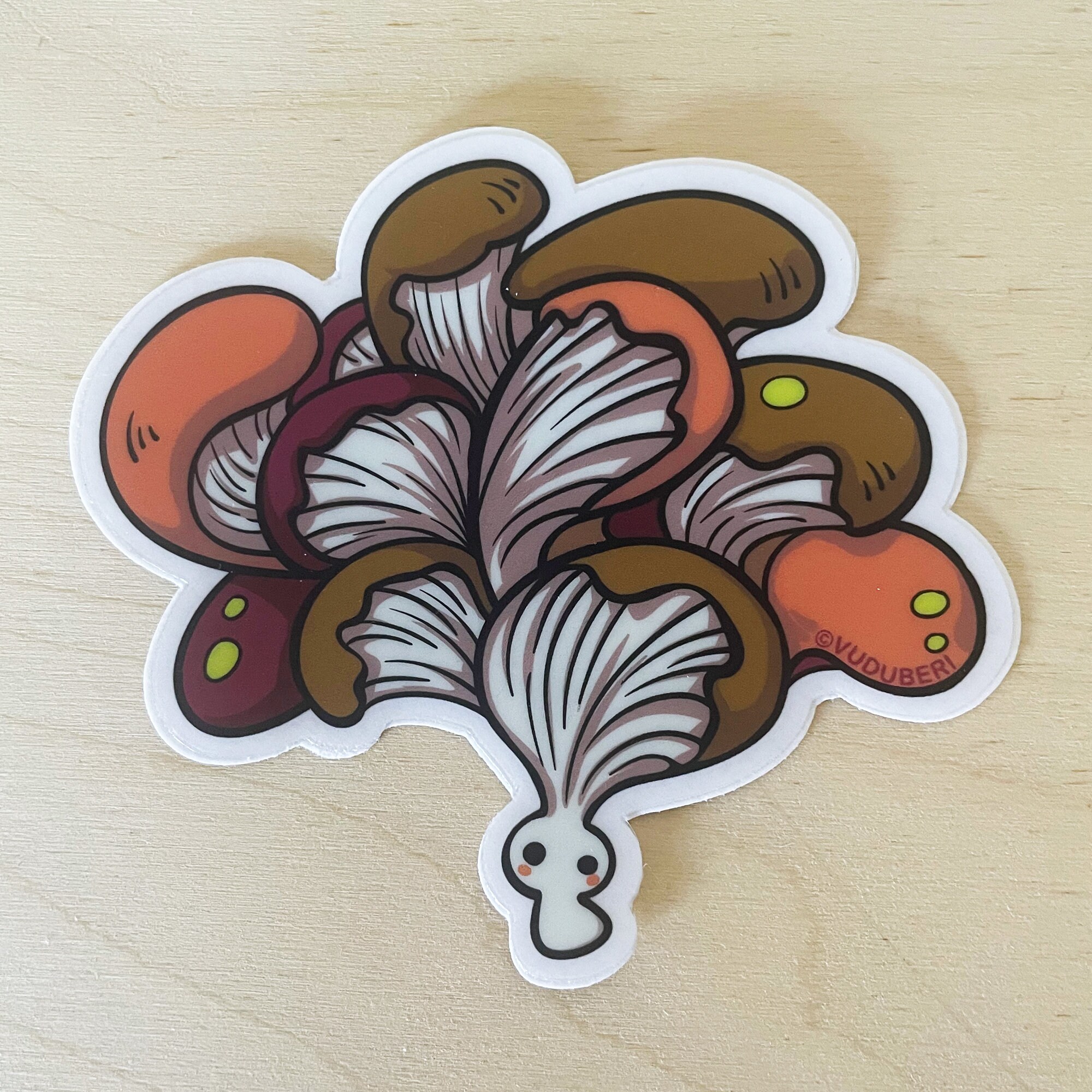 Maitake Mushroom Sprite Transparent Large Vinyl Sticker - Etsy