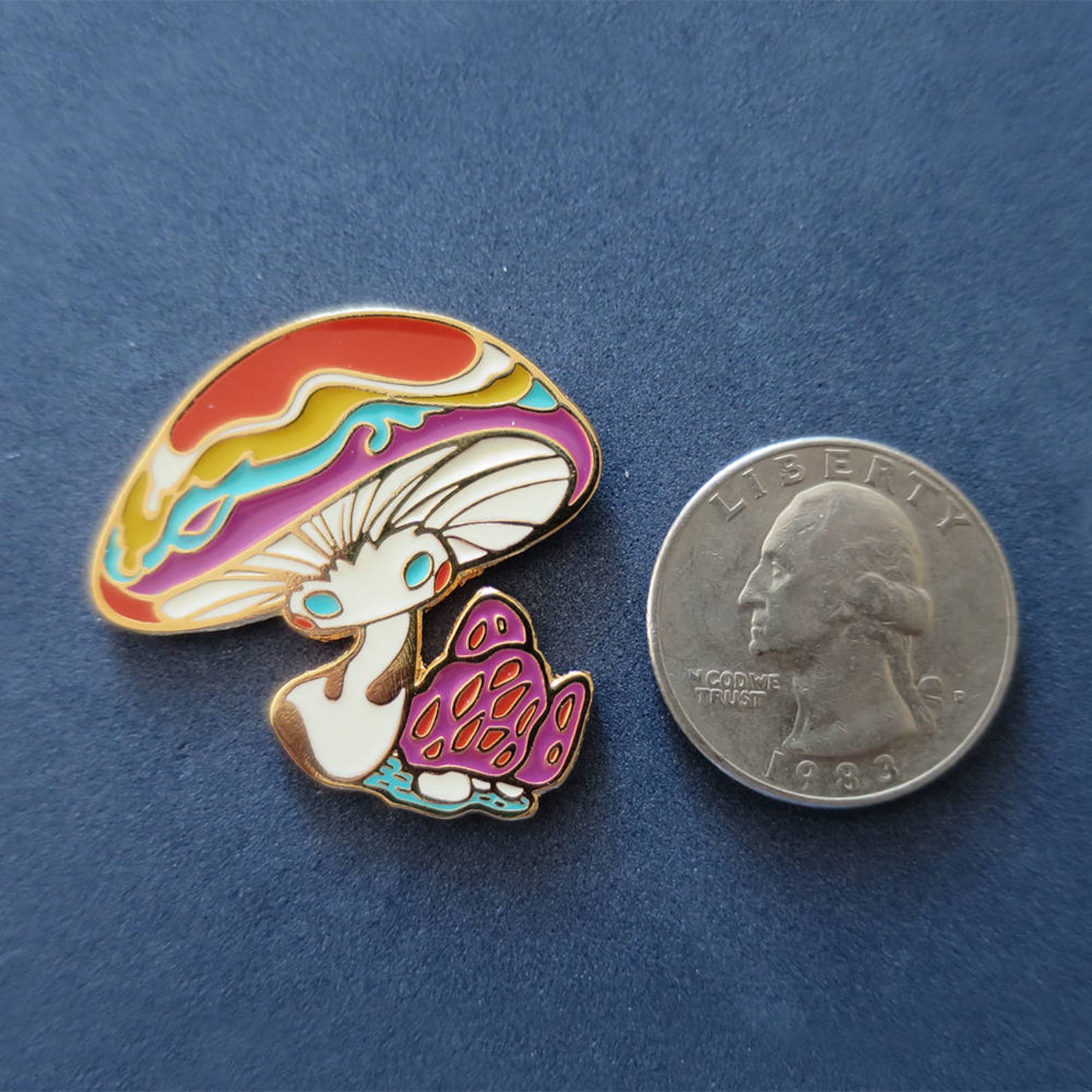 Mushroom Sprite Enamel Pin - Etsy