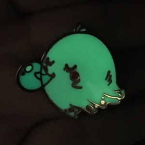 Glow in the Dark Blue Bubblegum Ghost - Enamel Pin - Etsy