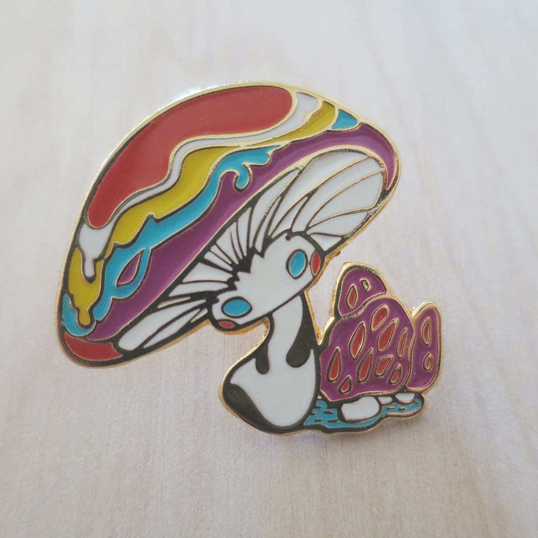 Mushroom Sprite - Enamel Pin - Etsy