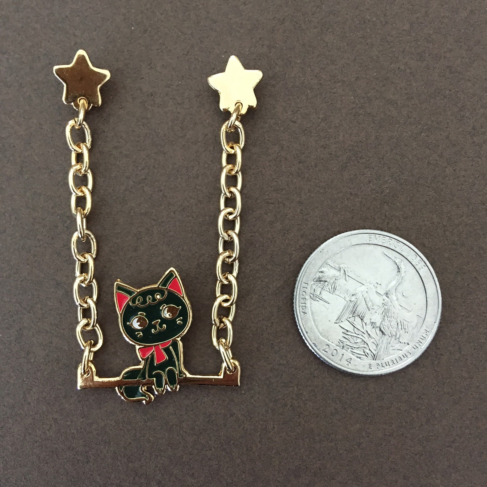 Circus Trapeze Cat on Swing Enamel Pin | Etsy