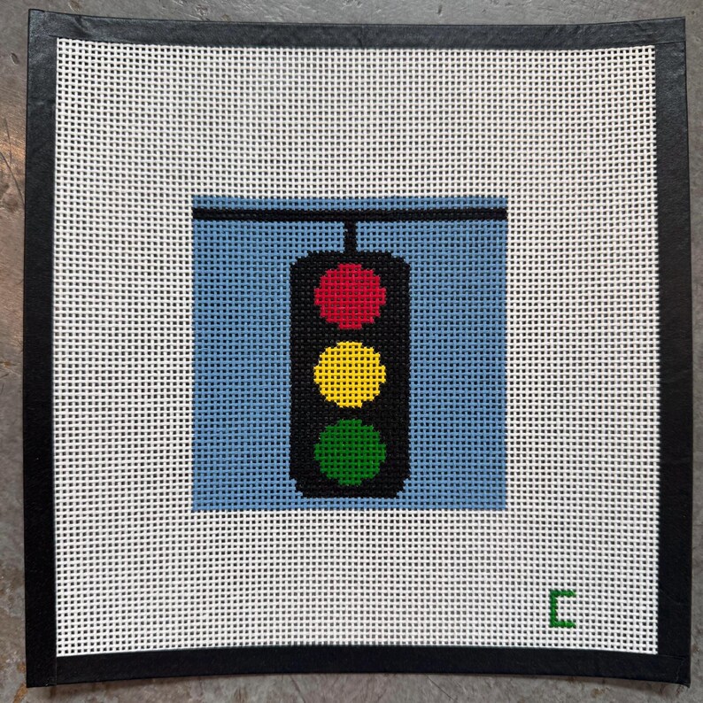 Traffic Light Needlepoint Canvas - Etsy