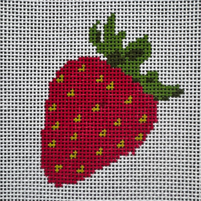 Strawberry Needlepoint Canvas - Etsy
