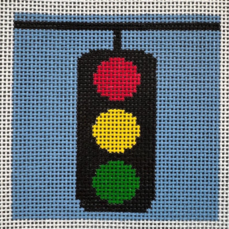 Traffic Light Needlepoint Canvas - Etsy