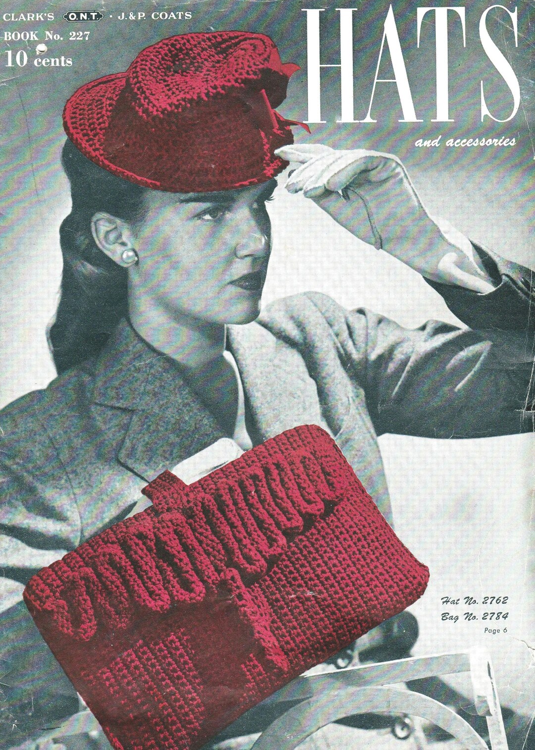 1940s PDF Clarks Hats and Accessories Knitted Hats and Accessories ...