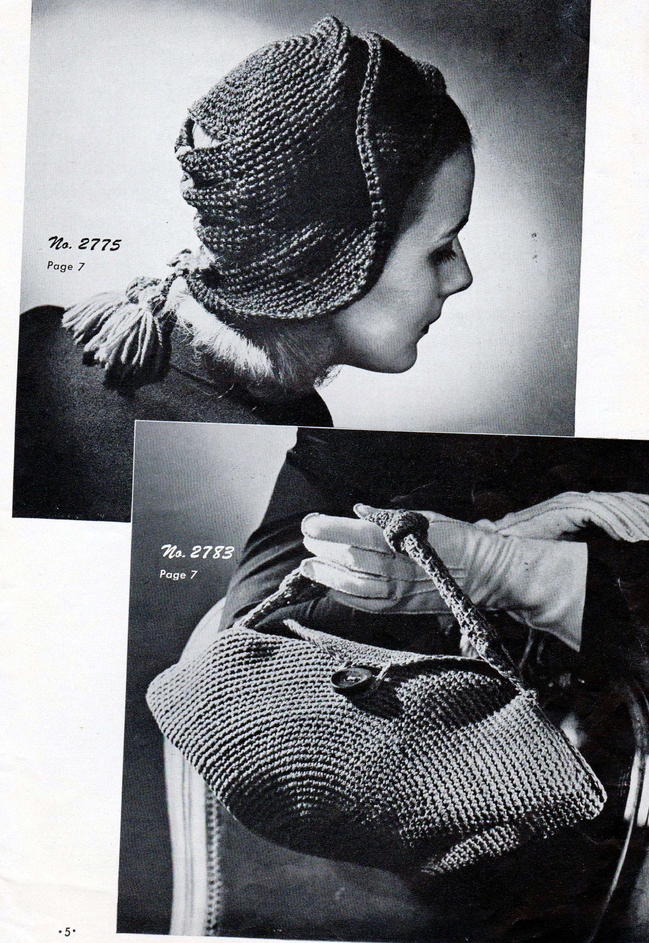 1940s PDF Clarks Hats and Accessories Knitted Hats and Accessories ...
