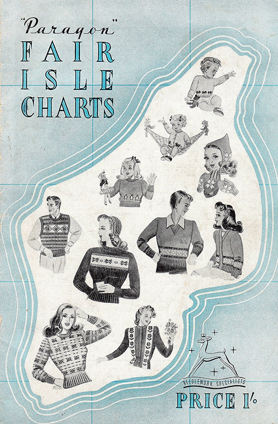 1950s PDF Fair Isle Charts Knitting Pattern Book Children - Etsy