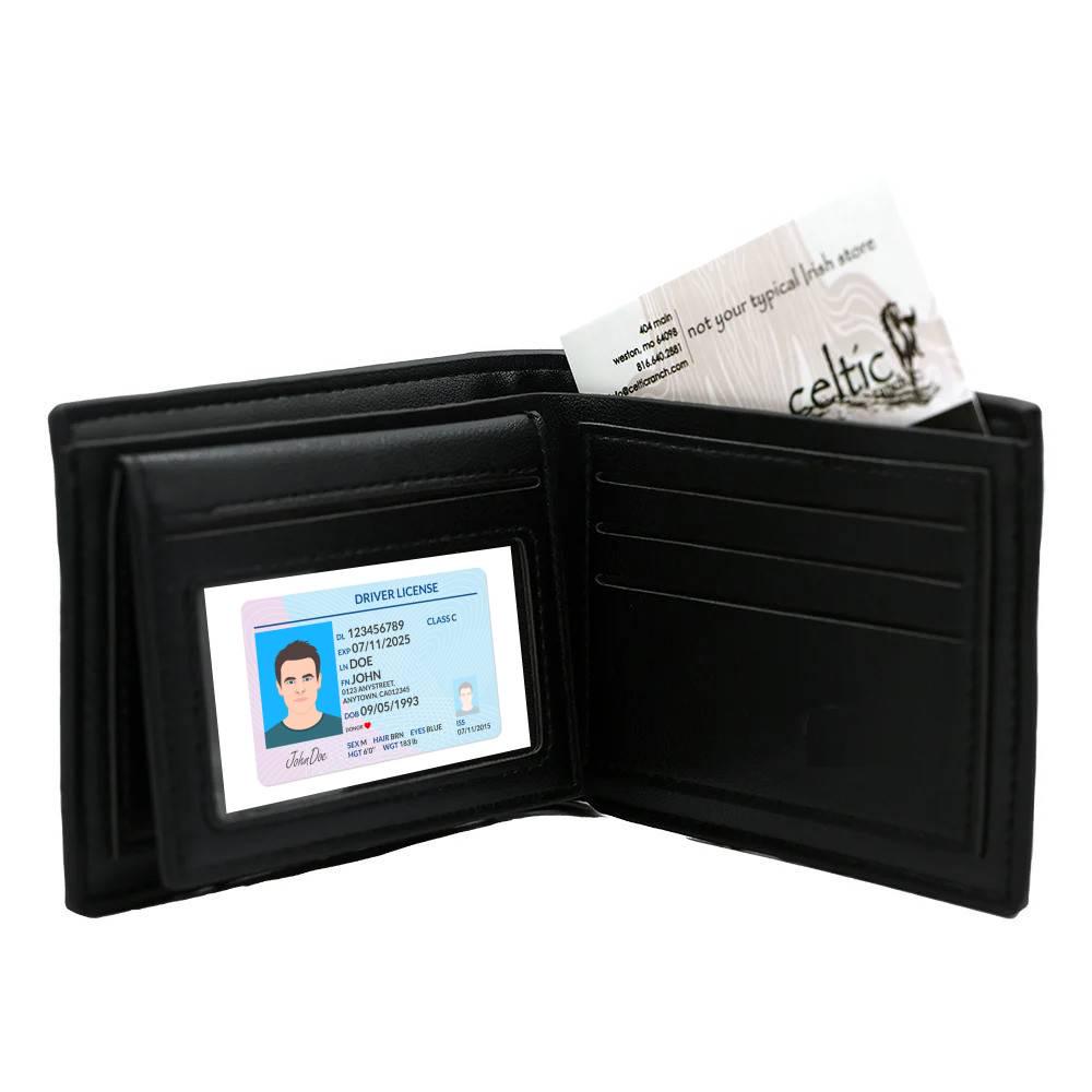 Black Crocodile Alligator Wallet Bi-fold Card Slots ID Slot Bill ...