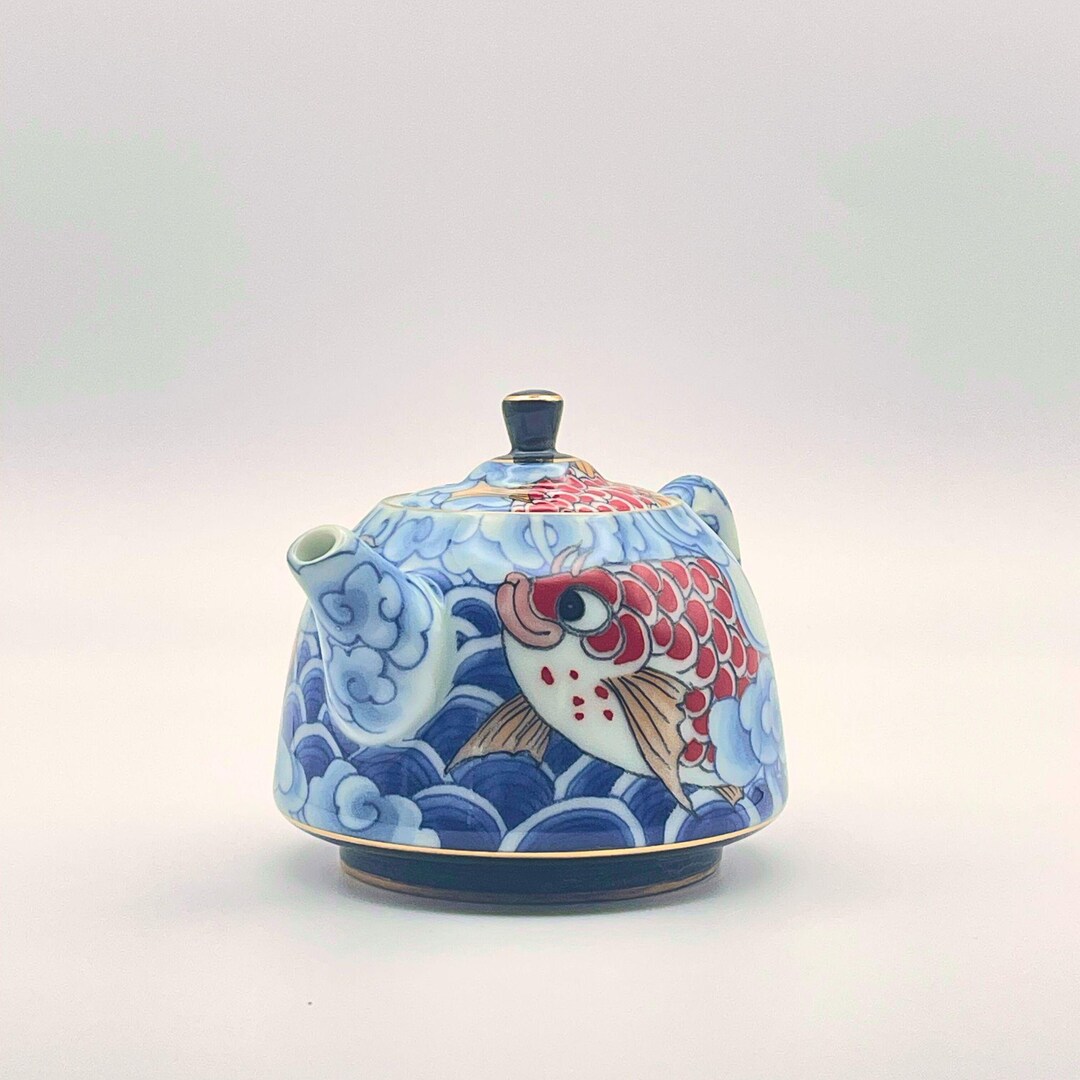 125ml Charming Fish and Cloud Pattern Teapot Handcrafted Artwork ...