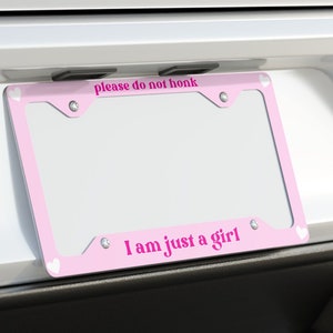 Just A Girl Cute License Plate Frame Gen Z New Driver Gifts Cute Car ...